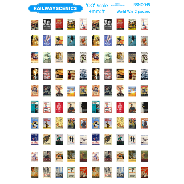 A5 Printed World War 2 Signs In OO / 4mm:ft / 1:76 Scale | Railwayscenics